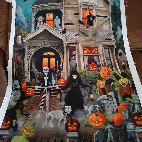 An Eerie Welcome Panel From 3 Wishes 24" X 44" 22295-PNL-CTN-D - Etsy