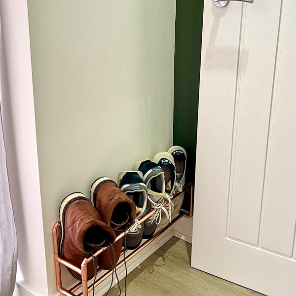 Shoe Shelf, Handmade Copper Shoe Shelf, Shoe Storage, Shoe Rack, Wall ...
