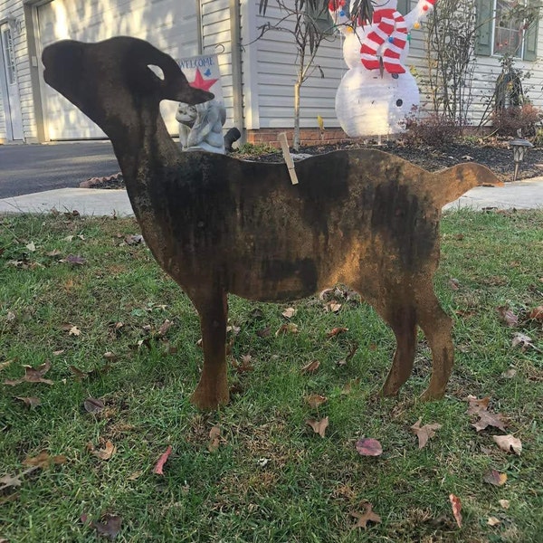 Rusty Goat, Rusty Lawn Art, Metal Art, Metal Silhouettes, Metal Lawn ...