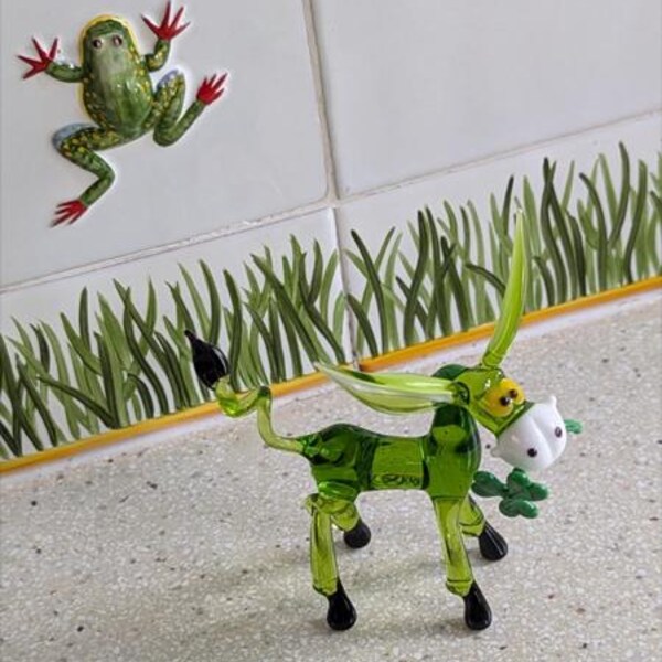 Glass Figurine Jumping Spider, Glass Brown Spider, Handblown Glass ...