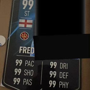 Personalised Football Cup Player Stats Card Sign With Choice - Etsy UK