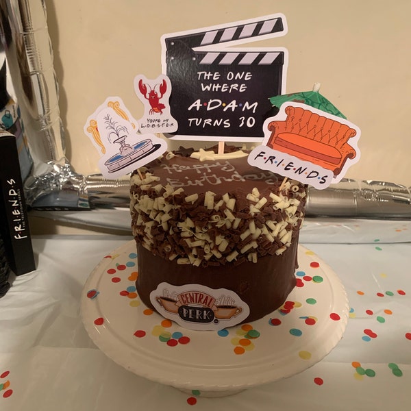 Friends Movie Clapper Board Birthday Cake Topper Personalised Set - Etsy UK