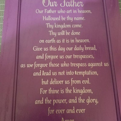 Our Father the Lord's Prayer SVG, PDF, Digital File Vector Graphic - Etsy