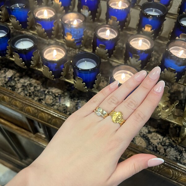 Blessed Gold Dainty Stainless Ring, Religious Jewelry Gift, Catholic ...