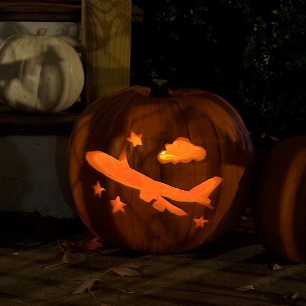Airplane Stencil Set, Airplanes Pumpkin Carving Stencil, Plane Stencil ...