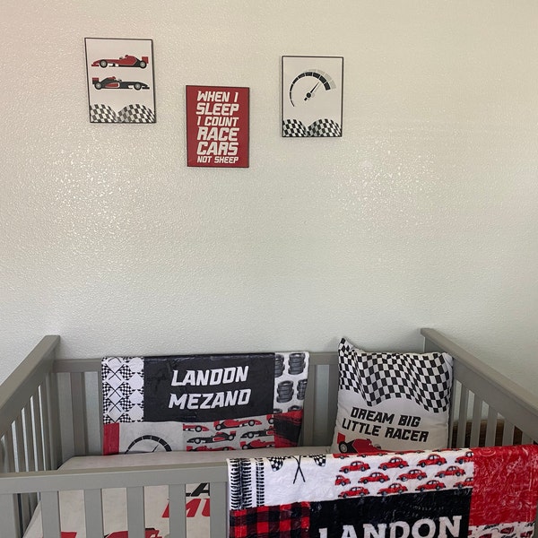 Race Car Crib Bedding Set, Baby Boy Crib Bedding Set, Race Car Nursery ...
