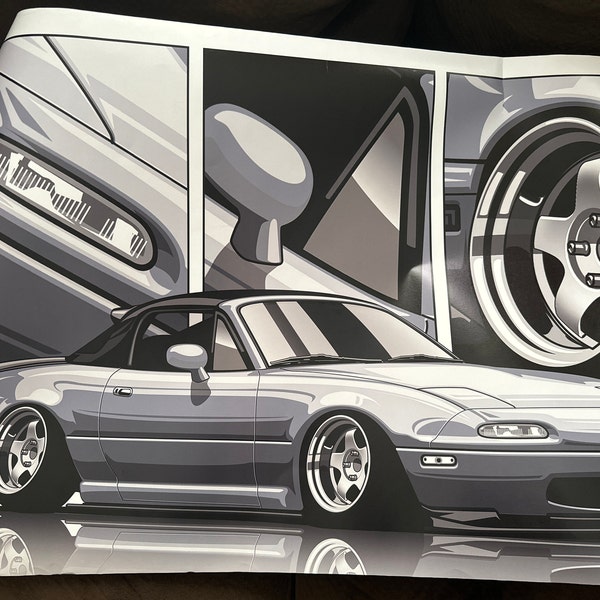 JDM Tuner Car Drift Drifting Automotive Art Drawing Compatible With ...
