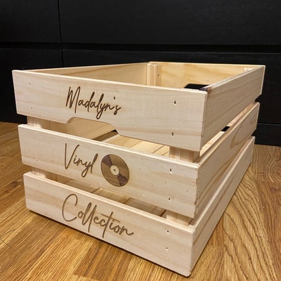 Personalized Crate for Vinyl Records, Vinyl Record Container, Custom ...