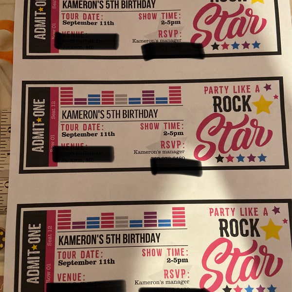 Rockstar Birthday Party Invitation - Instant Download With Editable ...