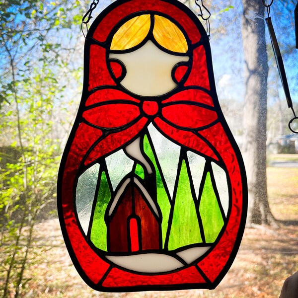 PATTERN - Winter Nesting Doll Stained Glass. HOBBY LICENSE. - Etsy