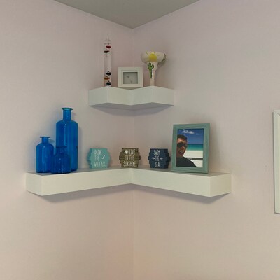 Floating Corner Shelves, Modern Shelf, Free Shipping, Easy Install, ANY ...