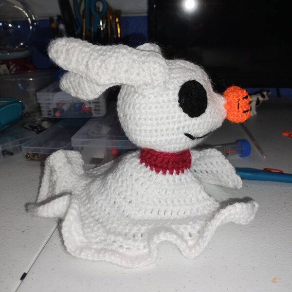 Crochet Ghost Dog Toy Pattern Amigurumi Zero Rag Doll - Etsy