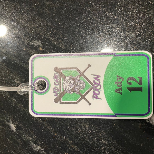 Custom Sports Team Bag Tag, Bag Tags for Football, Hockey, Baseball ...