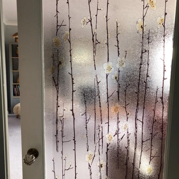 Custom Size Stained Glass Window Film Frosted Privacy Static Cling ...