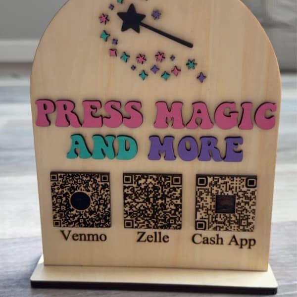 Scan to Pay Sign SVG Bundle, Social Media QR Code Display Stand ...