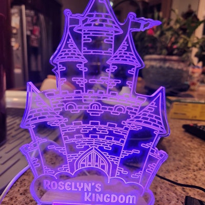 Castle Night Light Personalized, Princess & Knight Castle, Kids Bedroom ...