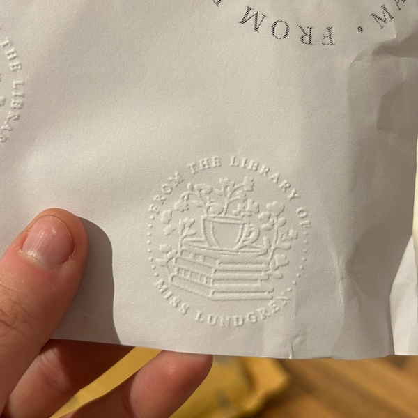 Rose Book Embosser Personalised | Beauty and the Beast | Made in UK | 1 ...