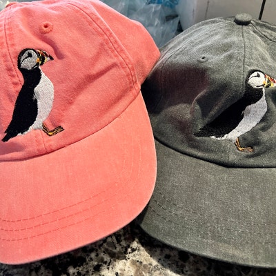 PUFFIN BIRD HAT One Embroidered Women Men Wildlife Baseball Cap Price ...