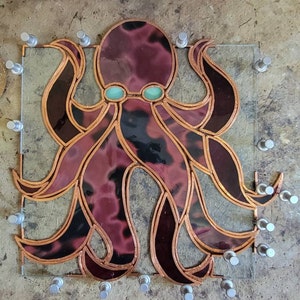 Octopus Stained Glass Pattern Sea Creature PDF Digital File Ocean ...