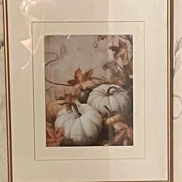 Printable White Pumpkins Still Life Painting Rustic Fall Art Vintage ...