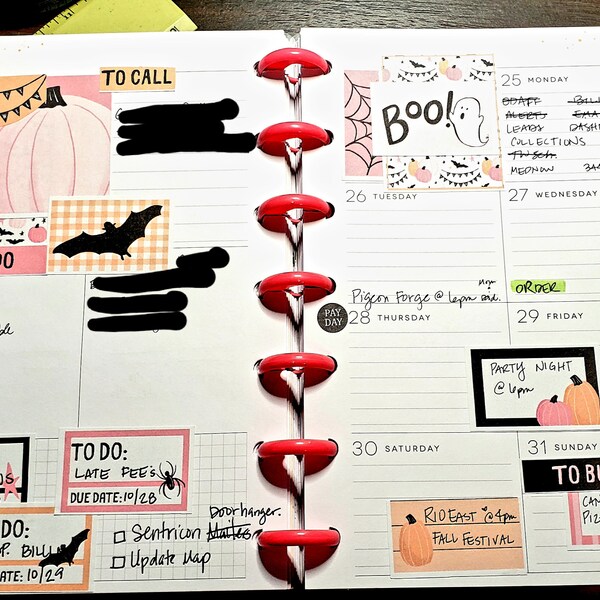 Printable Pink Halloween Planner Stickers, Halloween Planner Printables ...