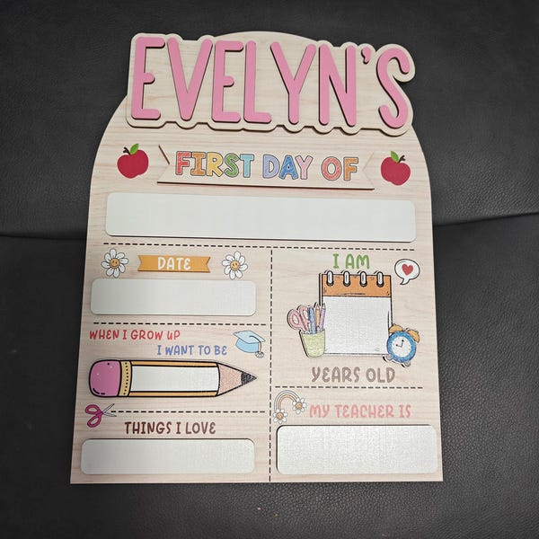 First Day of School Sign, Back to School Sign Interchangeable, 1st Day ...