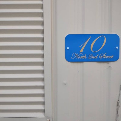 8x4 Reflective Custom Address Sign - Etsy