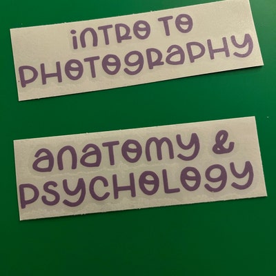 Custom School Subject Labels Back to School Labels School Subject ...