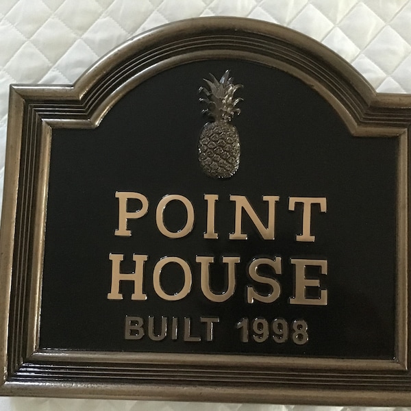 Floral Roses Garden House Sign, House Name Sign in Cold Cast Bronze and ...