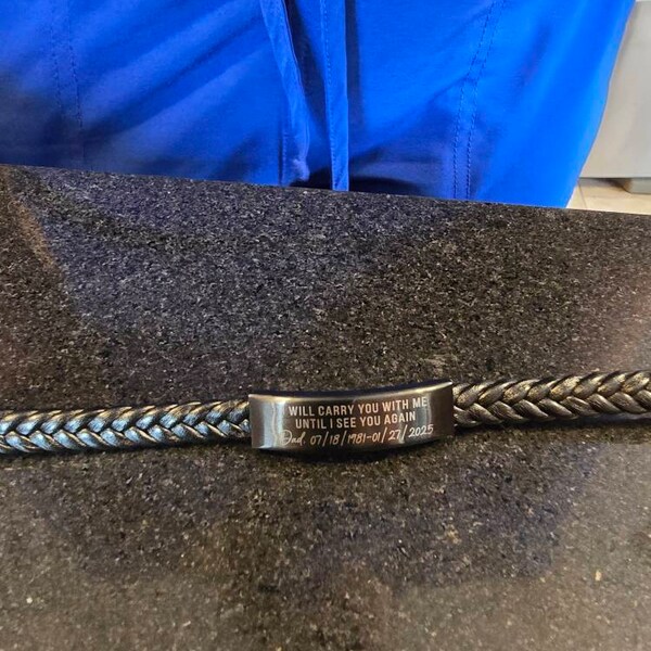 Custom Remembrance Bracelet "i Will Carry You With Me" Personalized ...