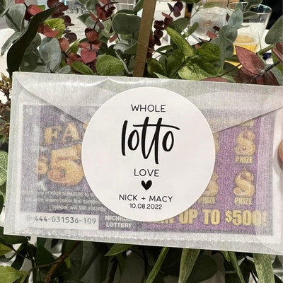 Whole Lotto Love Lotto Favor Stickers, Wedding Lotto Ticket Favors ...