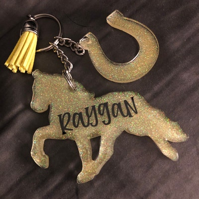 Customizable Tennessee Walking Horse Glitter Keychain, Personalized ...