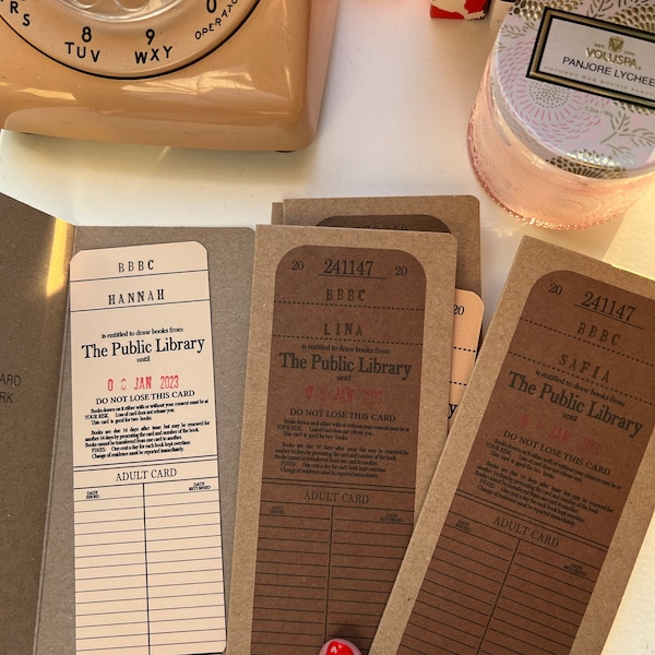 Old Fashioned Vintage Public Library Card Bookmark - Etsy