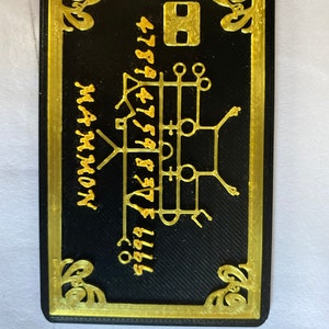 Obey Me Mammon goldie Credit Card - Etsy