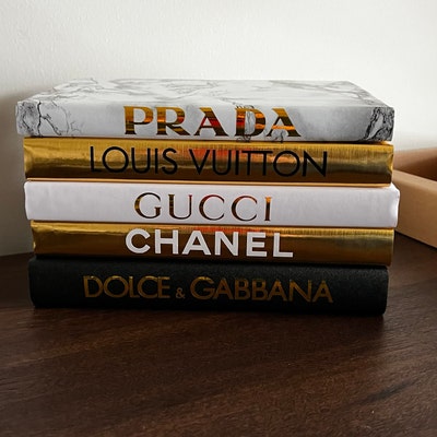5 Set of Books Customizable Book Stack Fashion Books Glam Decor Books ...