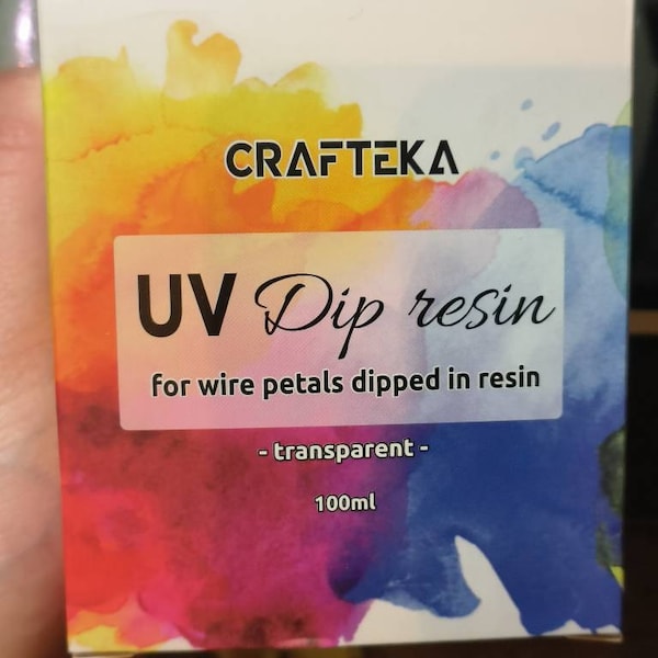 UV DIP RESIN for Wire Flower Shapes and Glazing, 100ml, Transparent - Etsy