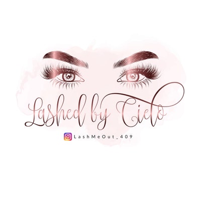 Editable Pink and Gold Logo, Makeup Logo Design, Lash Logo Design ...