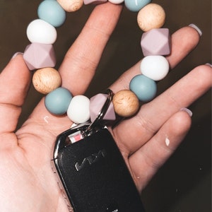 Pink Keychain Cute Car Accessories Keychain Wristlet - Etsy