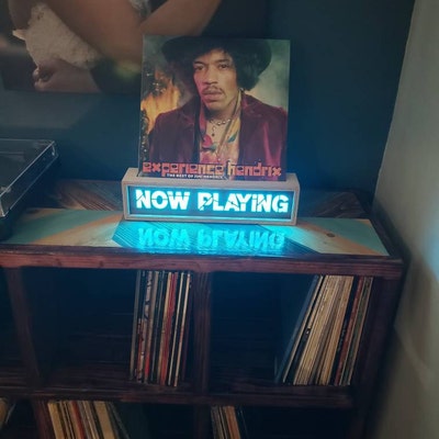 Now Playing Record Stand or Holder, Record Holder, English Oak Now ...