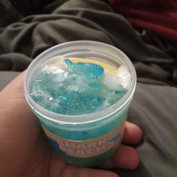 Shark Beach Slime, Cloud Slime, Clear Slime, Ocean Slime, Birthday Gift ...
