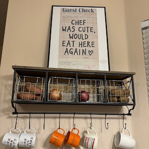 Chef Was Cute Guest Check Poster Trendy Wall Art Prints Kitchen Decor ...