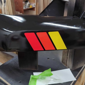 Many Colors & Sizes Tri 3 Color Retro Racing Stripes Rainbow Vinyl Die ...