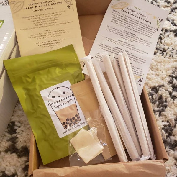 DIY Boba Tea Kit | Authentic Taiwanese Bubble Milk Tea - Etsy
