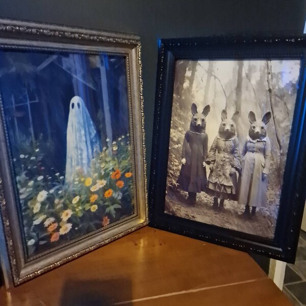 Rabbit Cult of the Forest, Vintage Photography, Art Poster Print, Dark ...