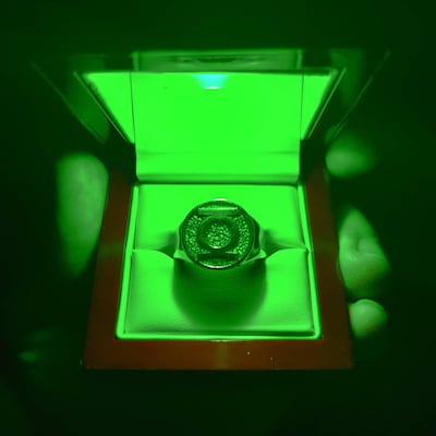 New Custom Made Green Lantern LED Ring Box Fancy Mahogany Wood - Etsy