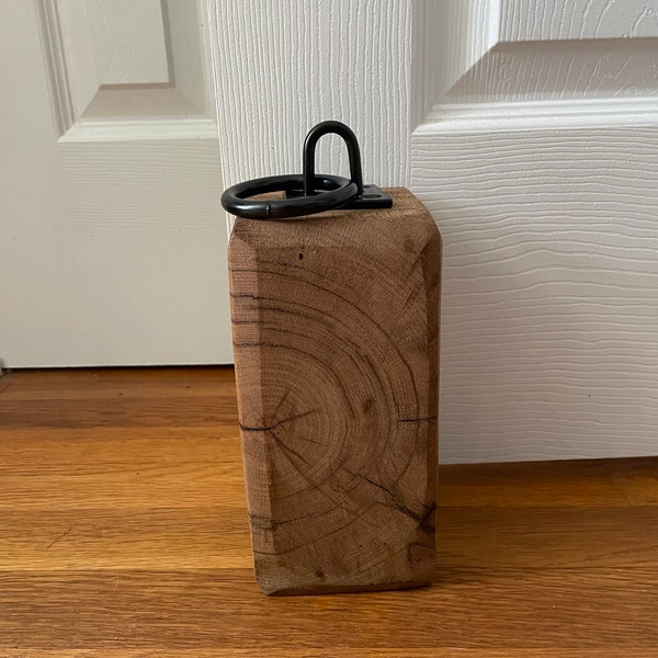 Handmade Solid Oak Door Stop Waterproof Weatherproof Size Rustic Door ...