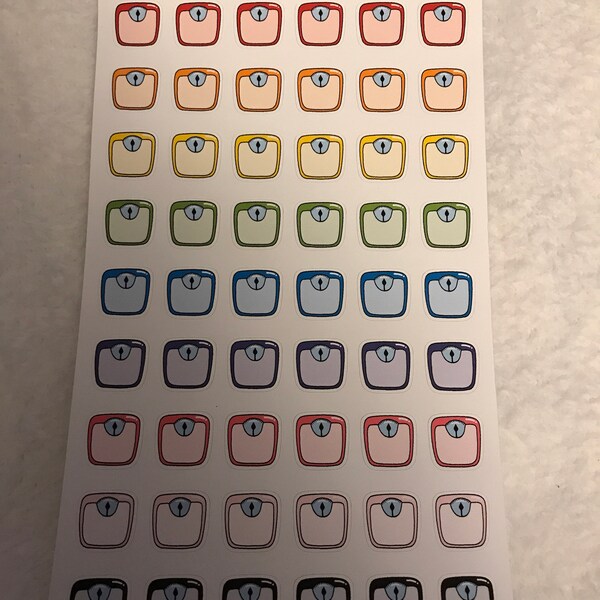 Scale Planner Stickers - Weight Tracking Stickers - Weight Loss ...