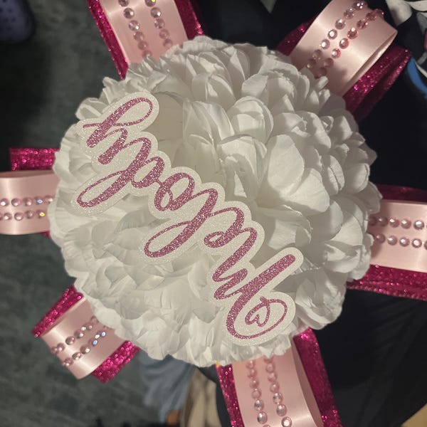 Custom WORD Glitter Cutout for Homecoming Mum | HOCO | Custom Mum ...