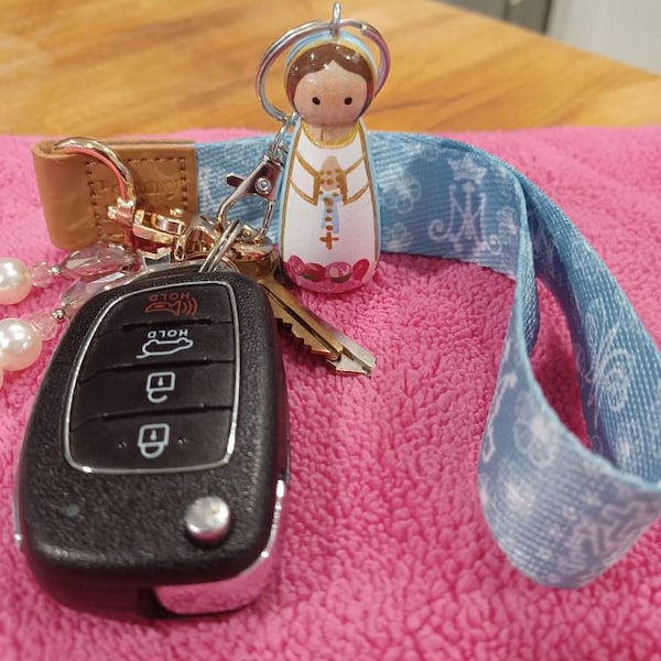 Marian Peg Doll Keychain, Catholic Gifts, Baptism, Confirmation, Saint ...