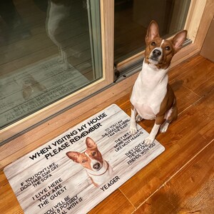 Samoyed Doormat Samoyed Mat Samoyed Rug Visiting My House | Etsy